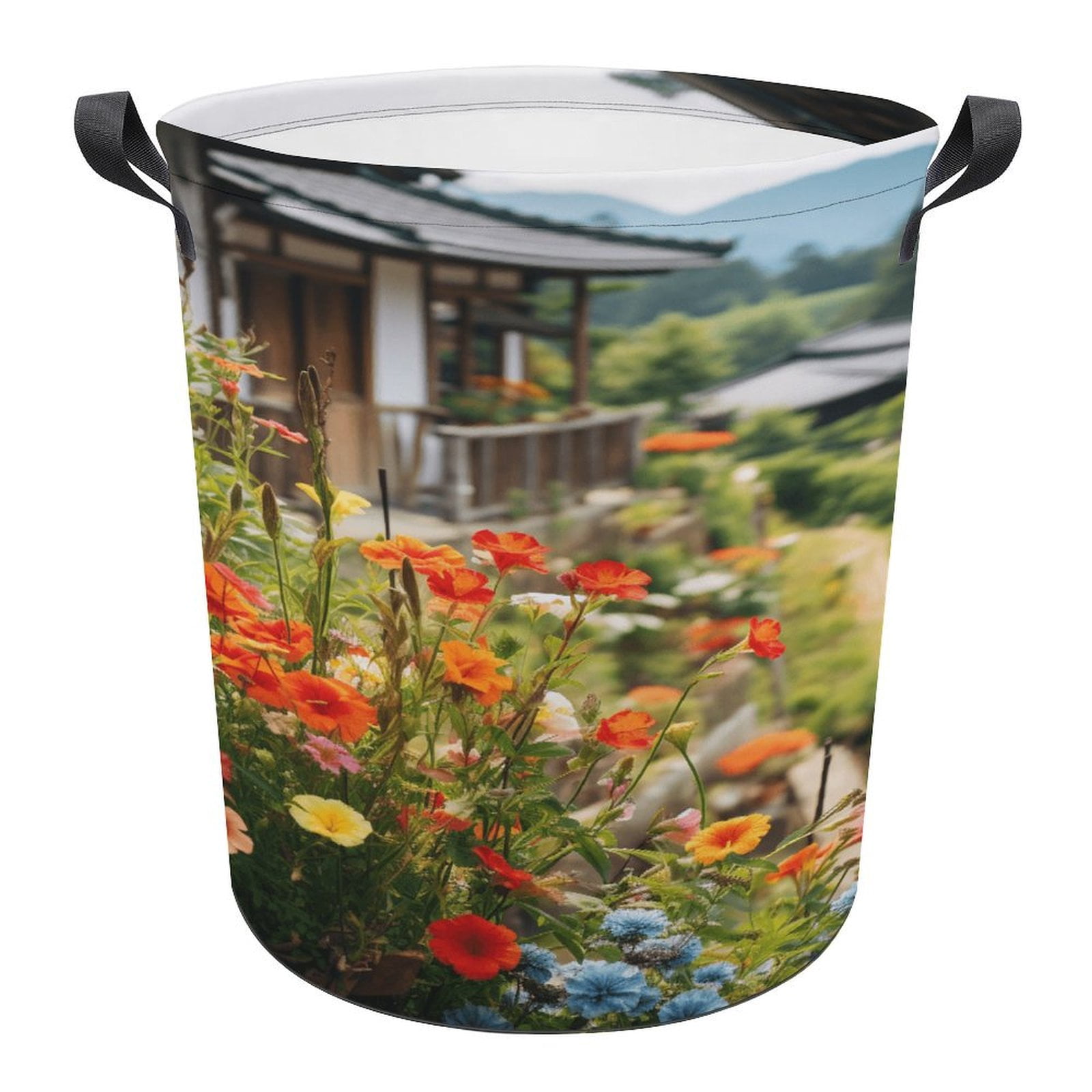 Rural Scenery Folding Laundry Basket Storage Bin Large Hamper ...
