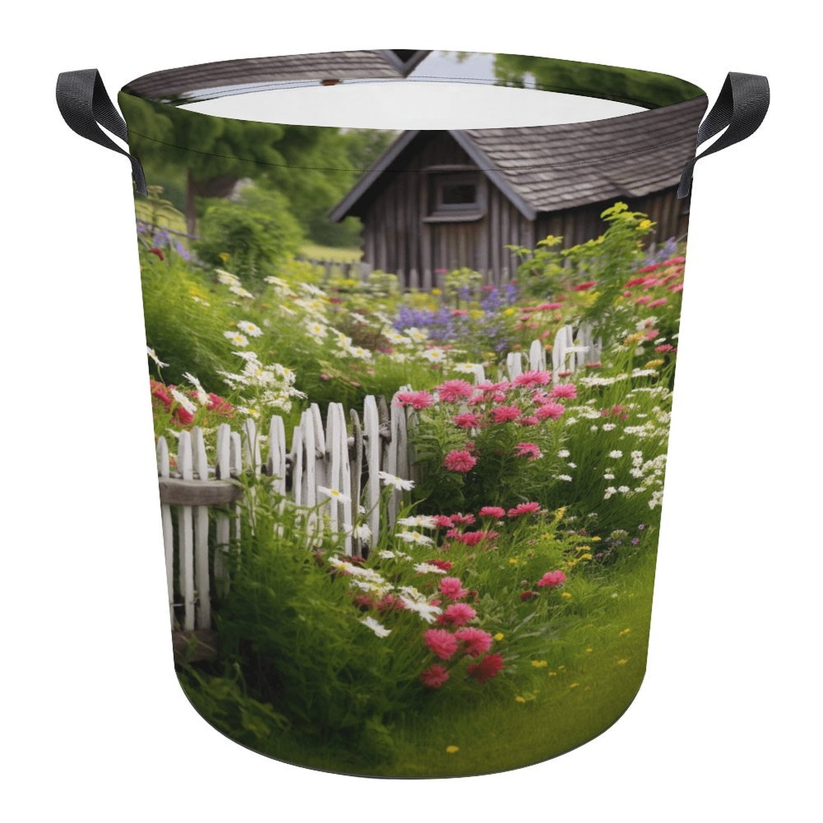 Rural Scenery Folding Laundry Basket Storage Bin Large Hamper ...