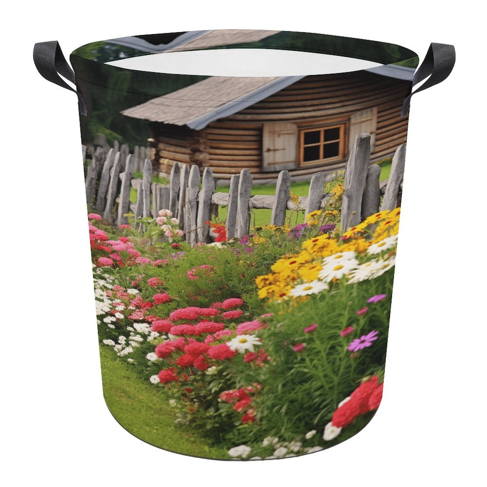 Rural Scenery Laundry Basket Foldable Clothes Toy Hamper Storage Bin ...