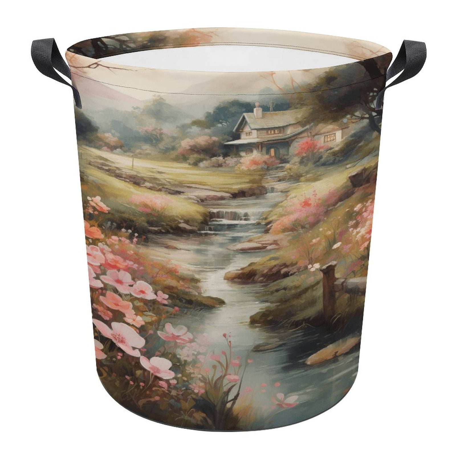 Rural Scenery Laundry Basket Foldable Physical Culture Clothes Hamper ...