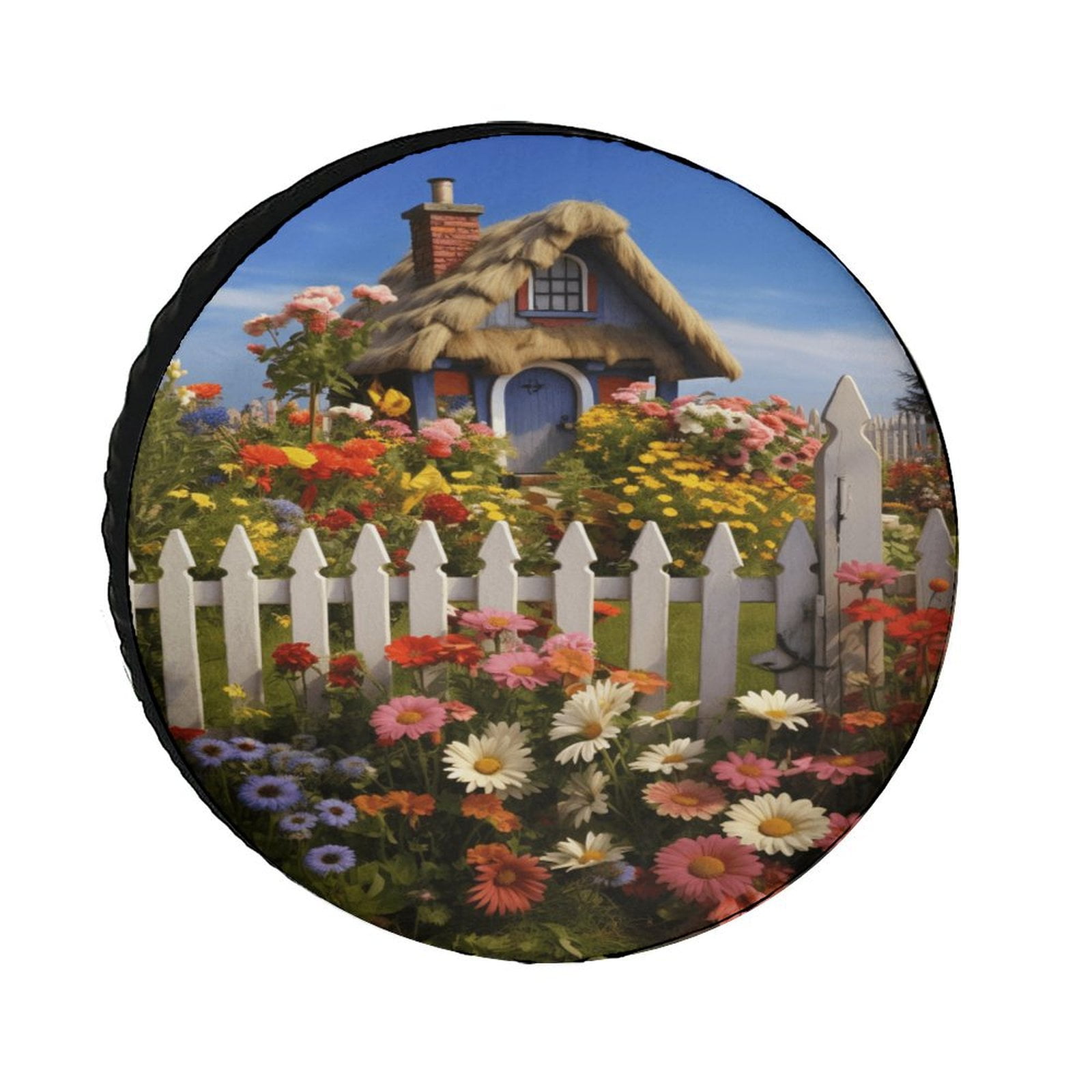 Rural Scenery Spare Tire Cover Weatherproof Wheel Camper Protectors Universal Fit For Trailer Rv ...