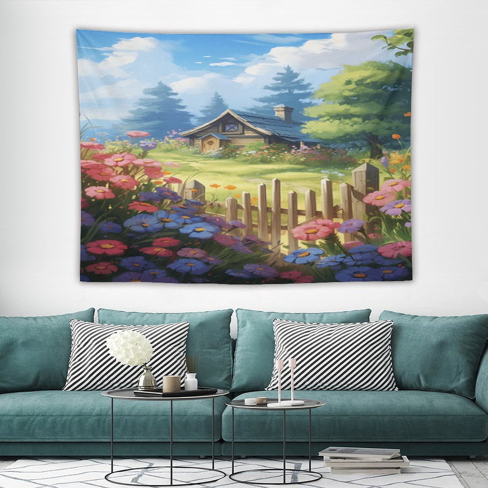 Rural Scenery Wall Tapestry Poster Mall Hanging Background Cloth ...