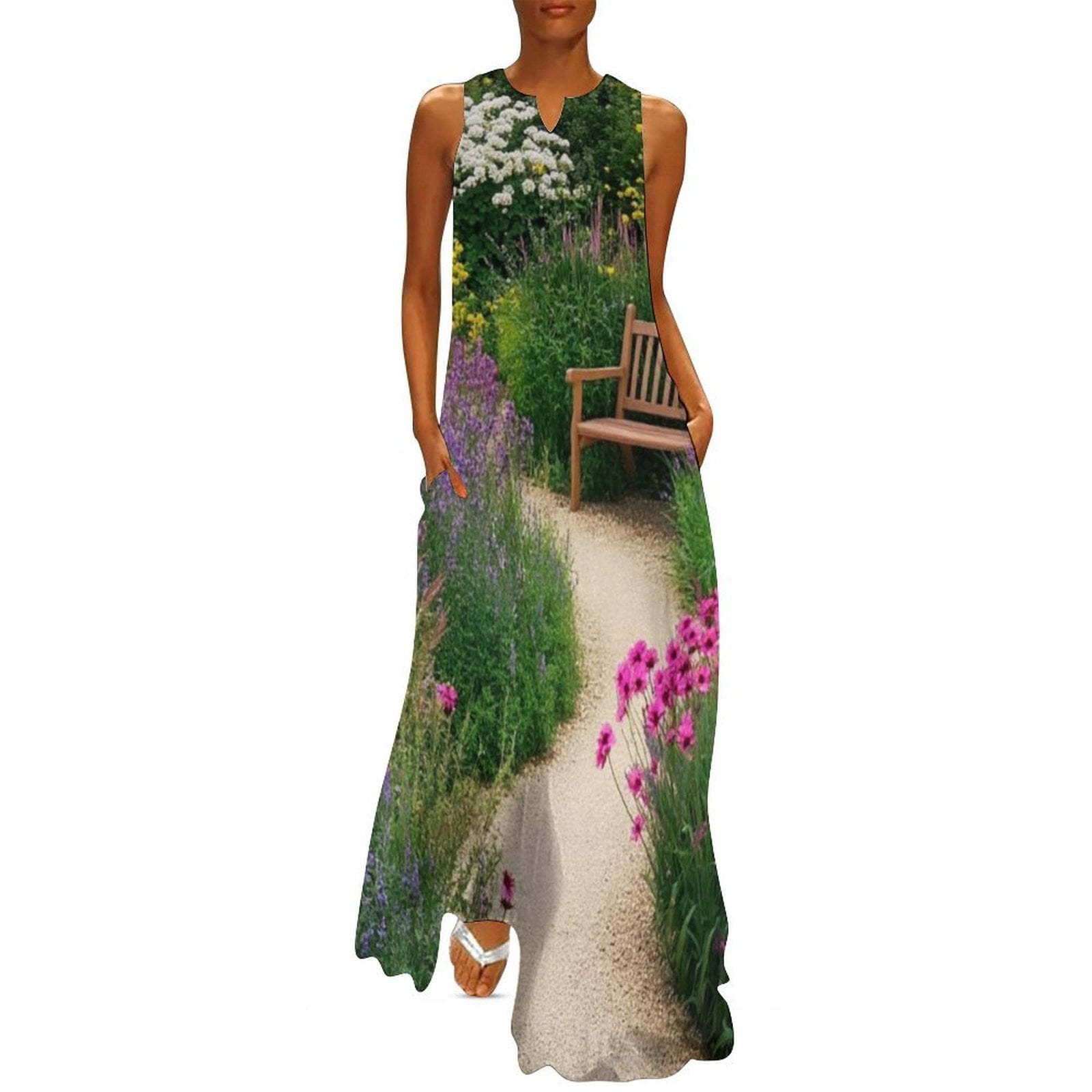 Rural Town Street Landscape Long Dress luxury evening dresses women ...