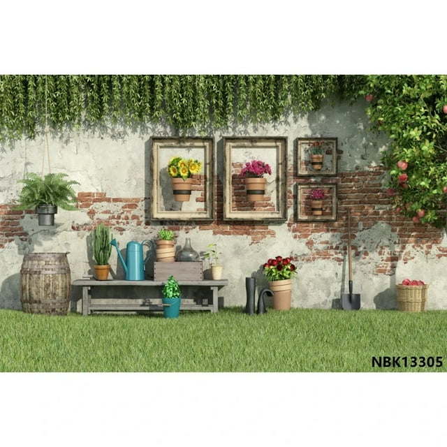 Rural Village Old House Porch Potted Plants Flowers Shop Children Baby ...
