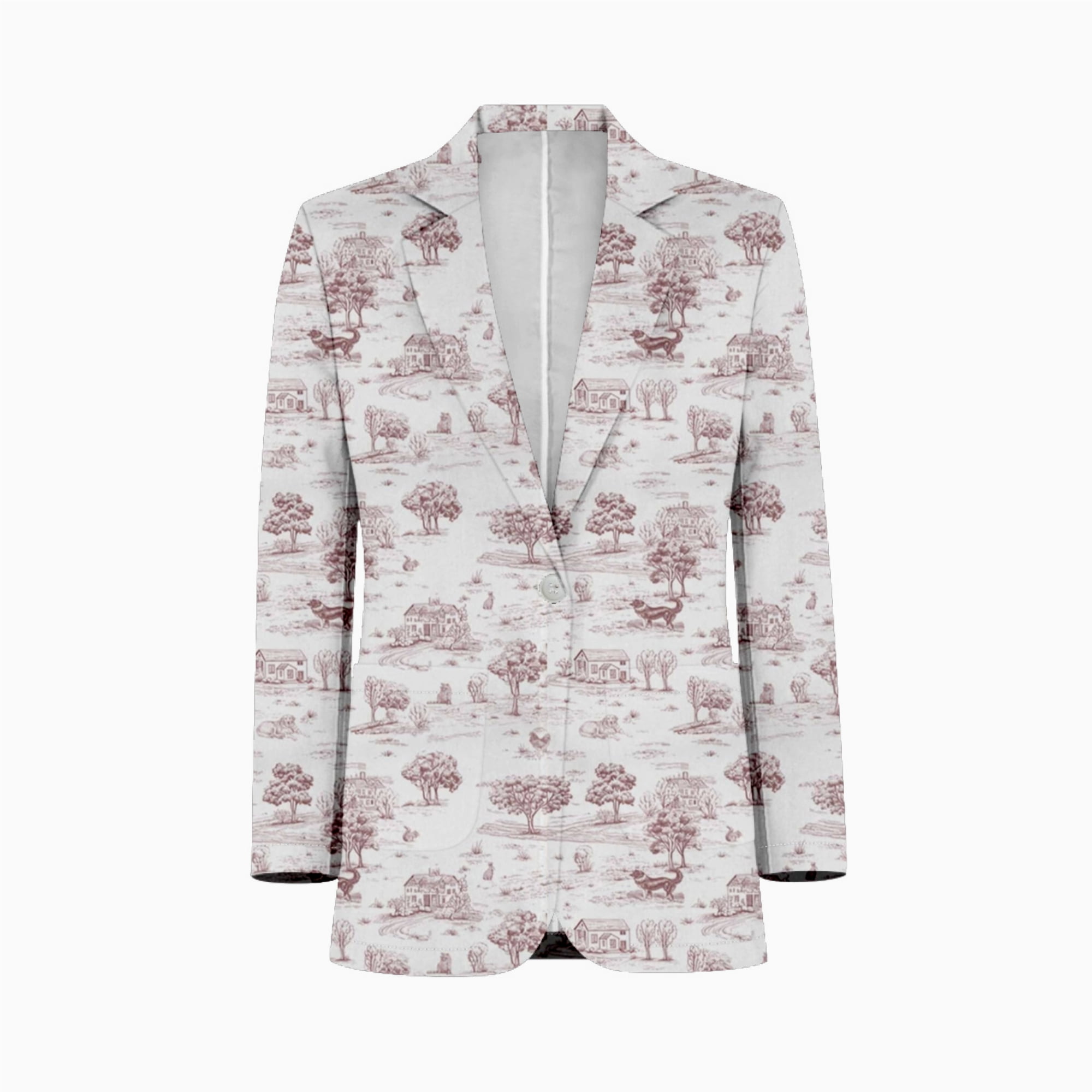 Rural landscape Customized Men's Suits full man Shawl Collar Gentleman ...