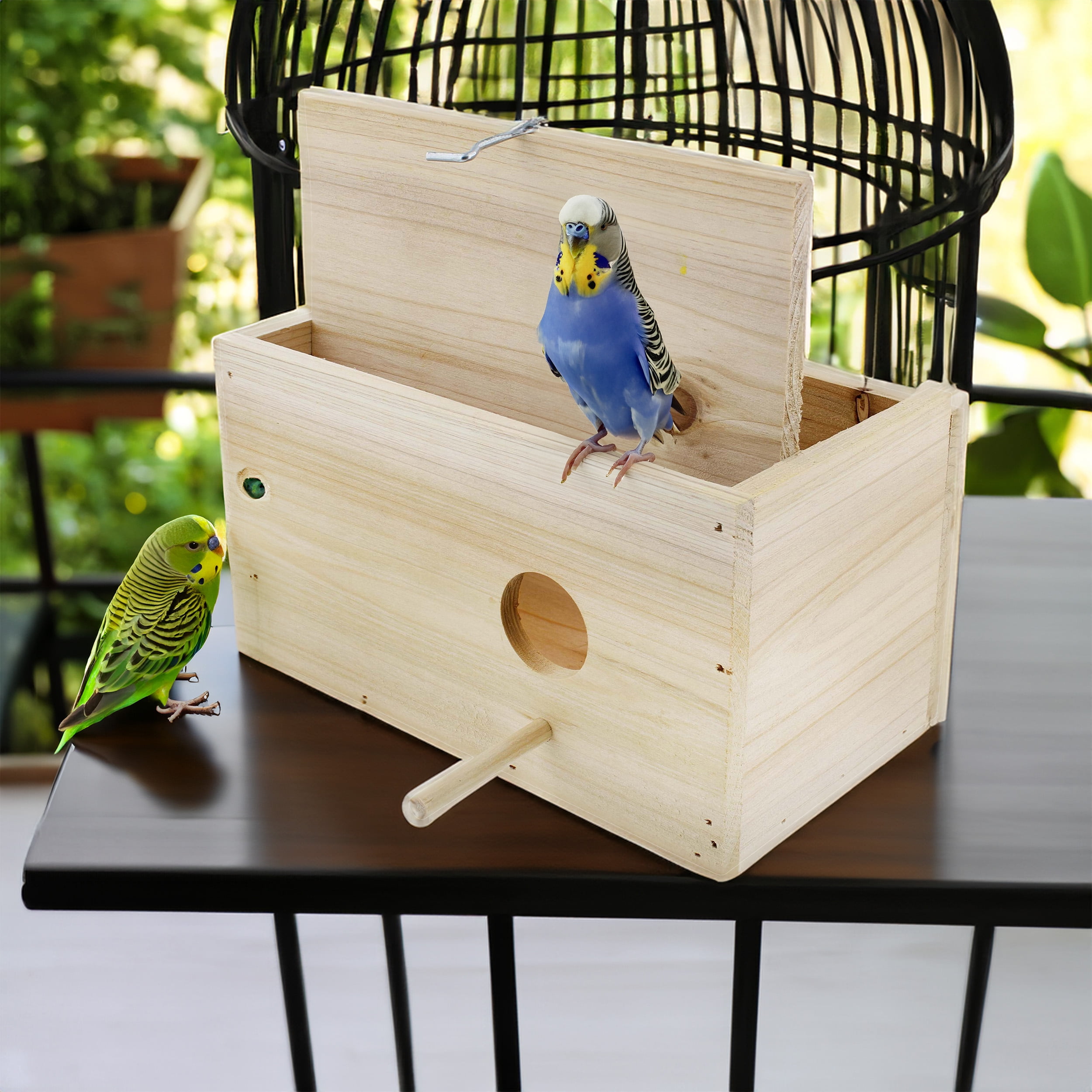 Rural365 Bird Nest Box - 8.7 x 5 x 4.75in Wooden Bird Nesting Boxes for ...
