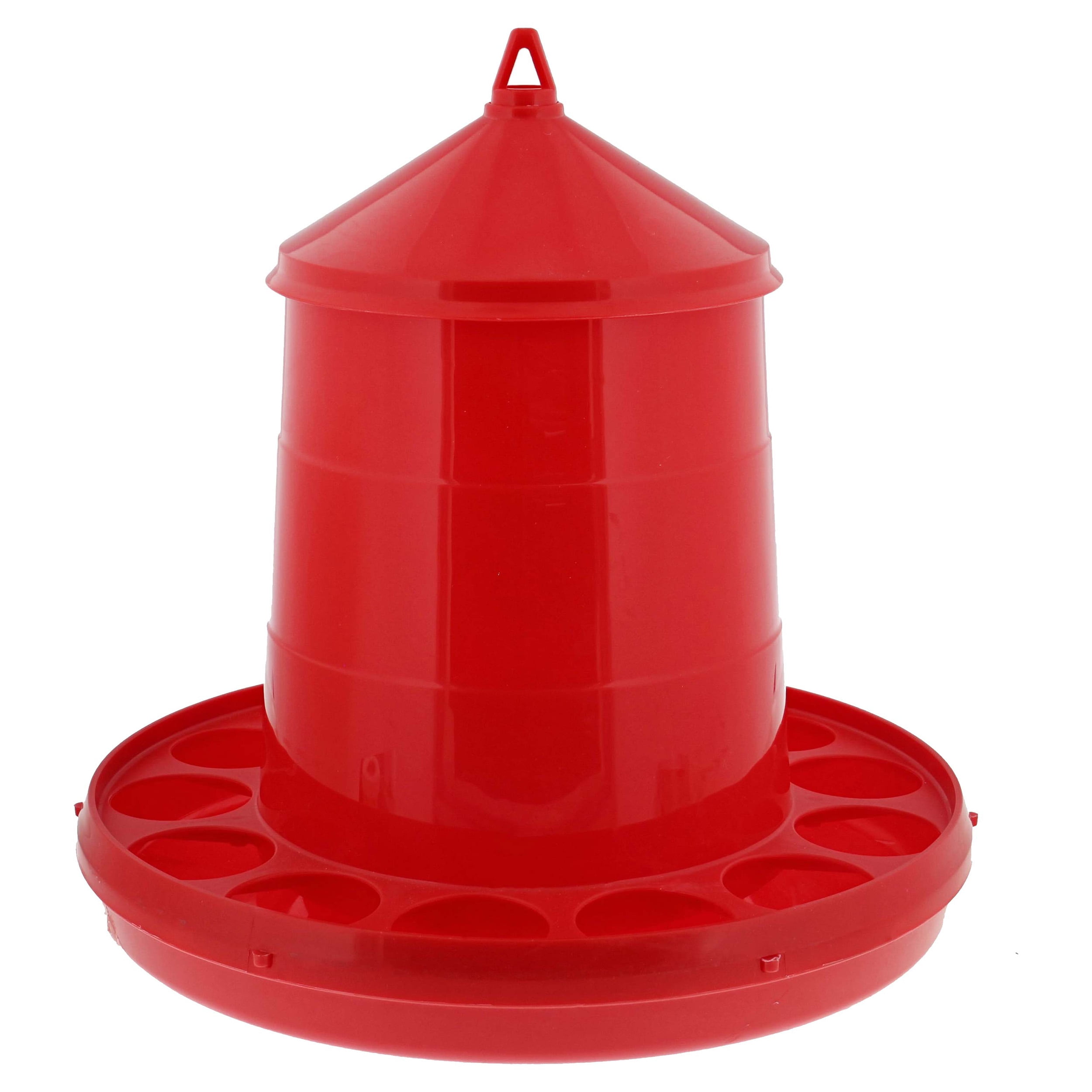 Rural365 Plastic Chicken Feeder 4lbs - Red Container Automatic Poultry ...