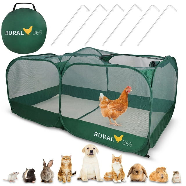 Rural365 | Portable Chicken Run – Large Pop-Up Chicken Pen for Small ...