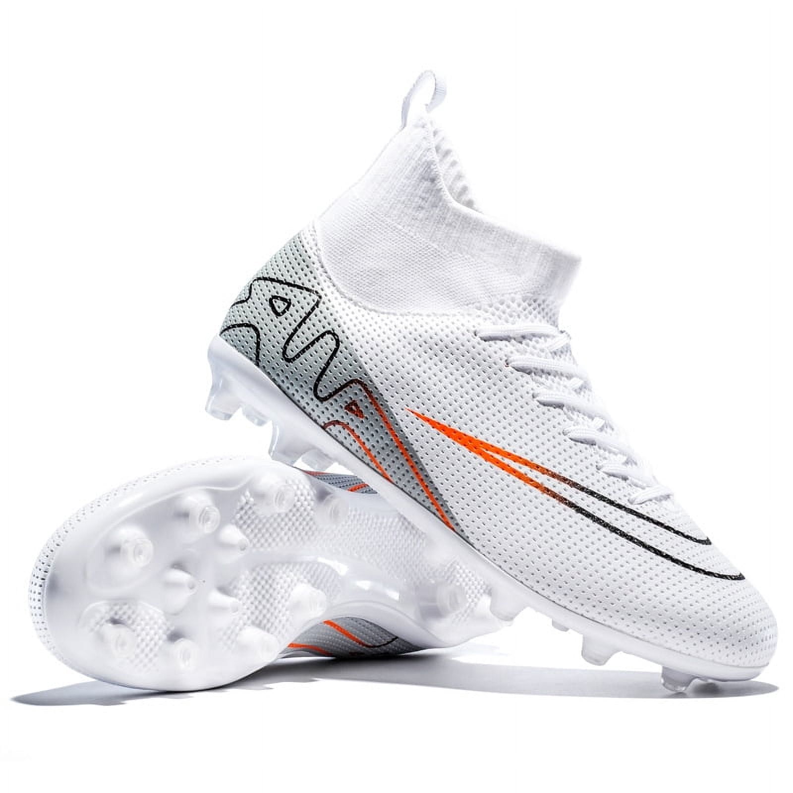 Ruran Men Soccer Ankle Boots Children Leather Soccer Training Sneakers ...