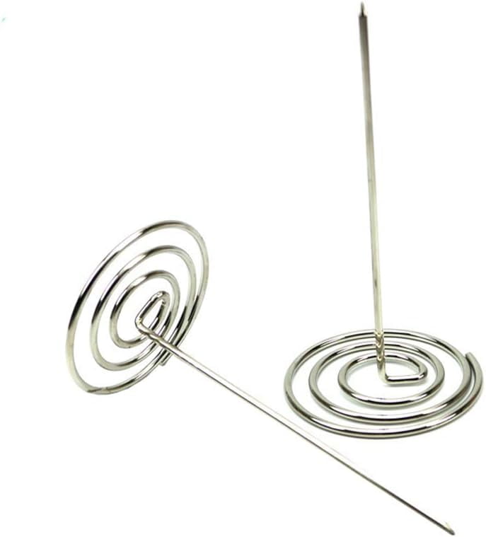 Rurili 2 Pieces Desk Straight Rod Paper Holders Spike Stick Receipts ...