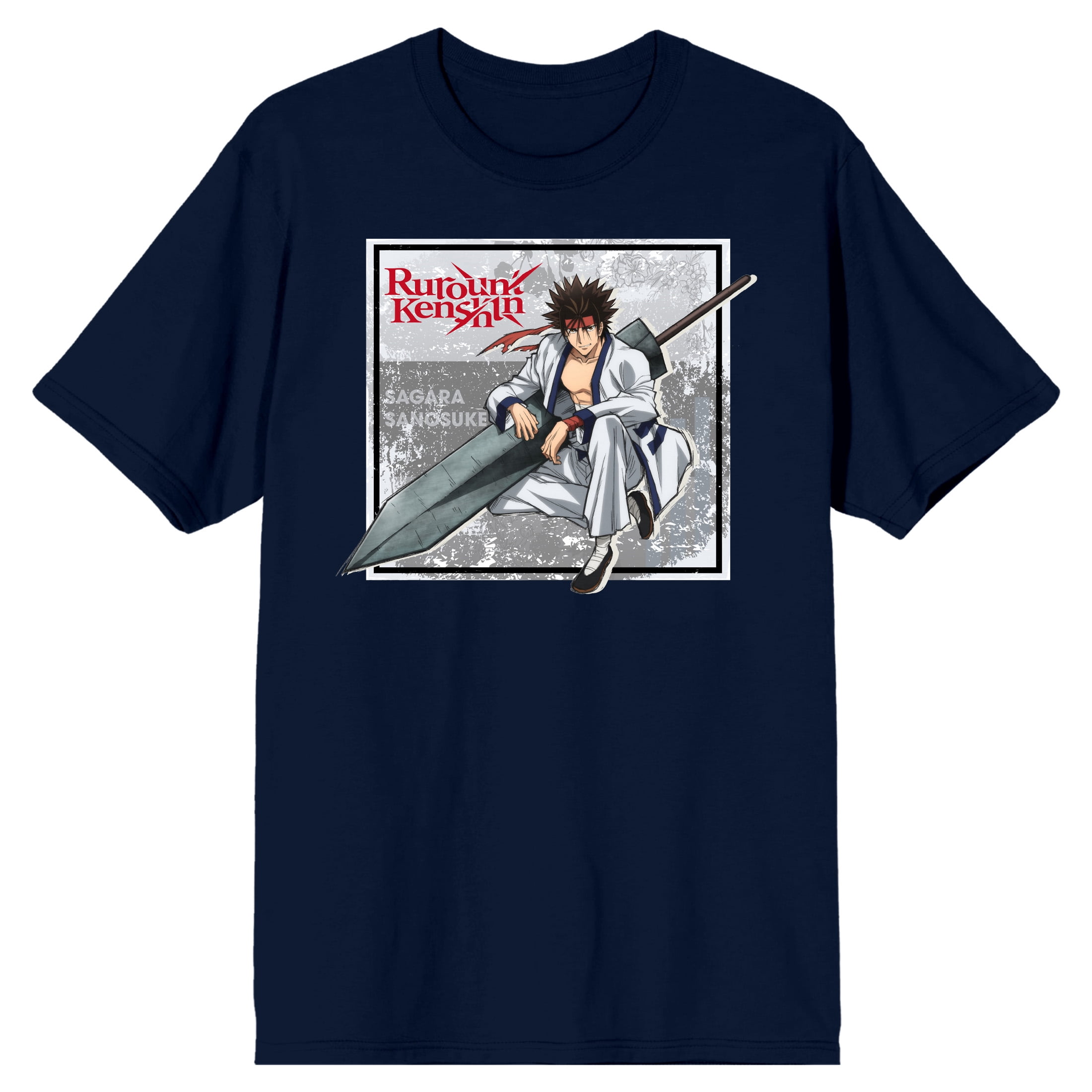 Rurouni Kenshin Sagara Sanosuke With Huge Sword Crew Neck Short Sleeve ...