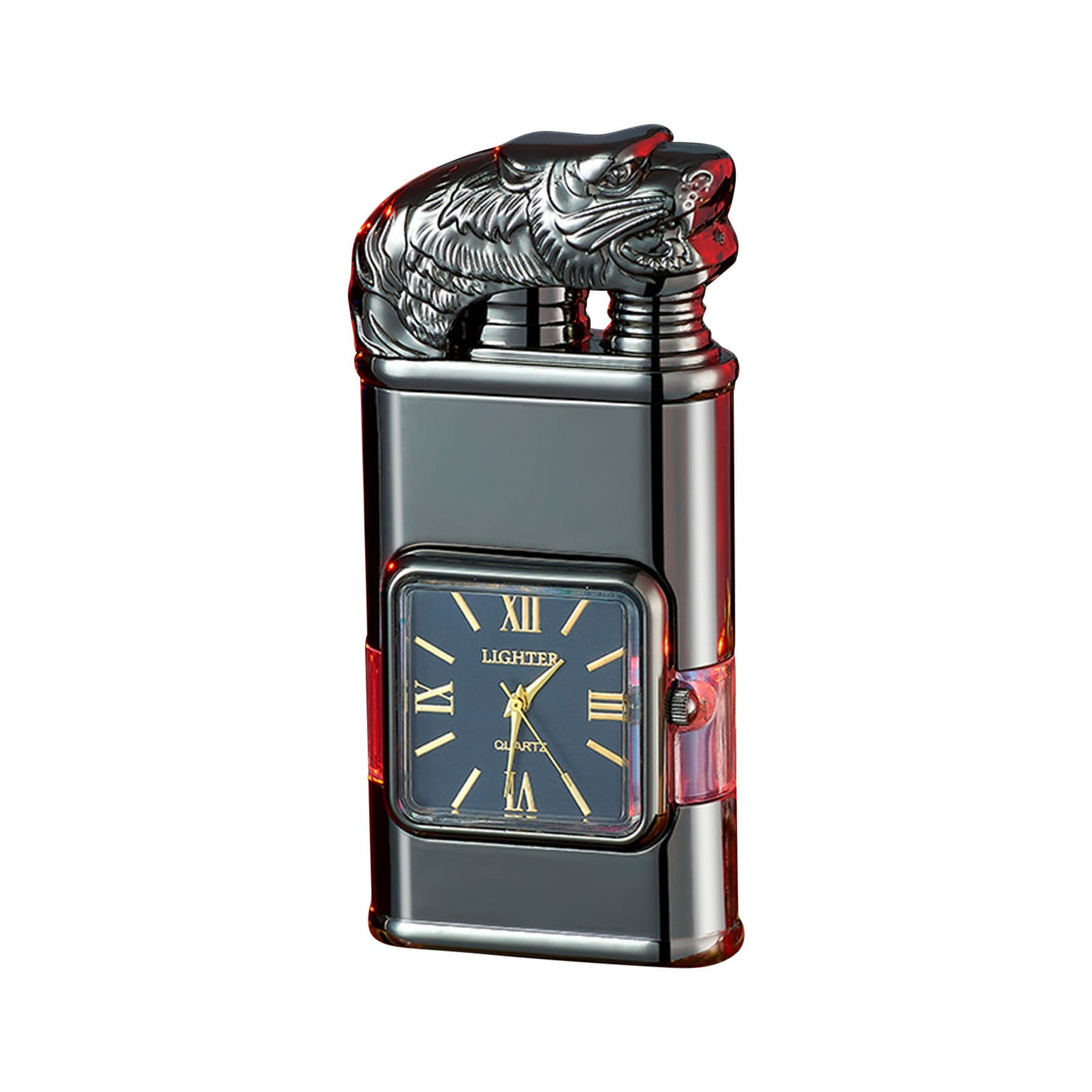Ruroz Metal Lighter, Dragon Relief Design, Side Wheel Frosted Lighter ...