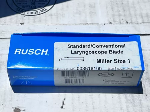 Rusch 008616100 Standard/ Conventional Laryngoscope Miller Blade, Size ...