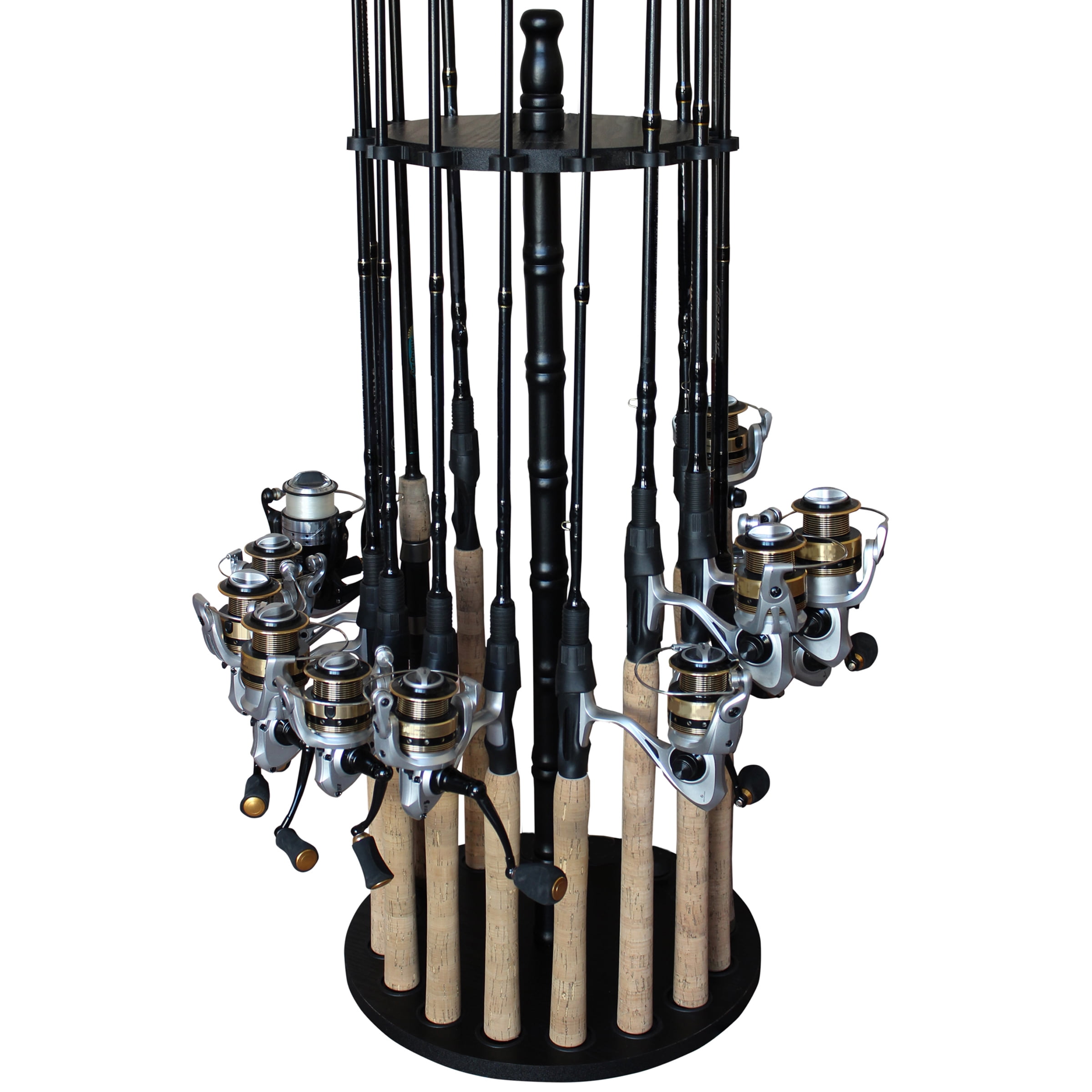 Rush Creek Creations 16-Rod Round Fishing Pole Organizer Stand ...