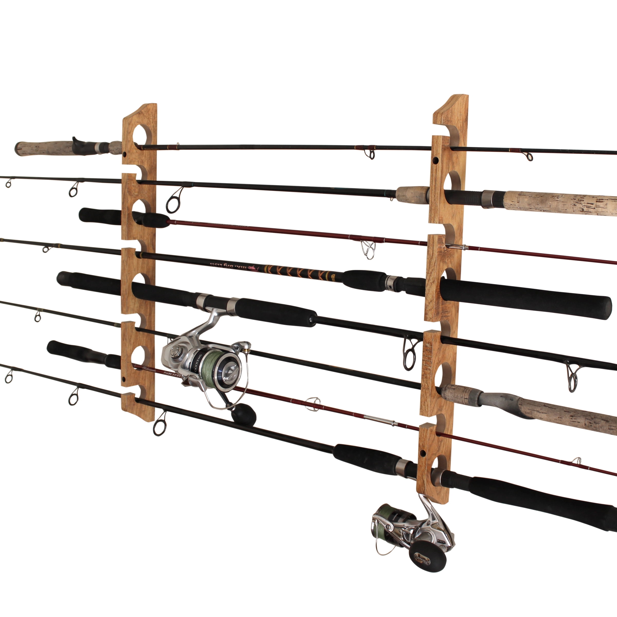 Rush Creek Creations 2 in 1, 8 Fishing Rod Wall/Ceiling Rack - Walmart.com