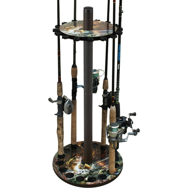 Rush Creek Creations Bass 16 Fishing Round Storage Rack - Walmart.com