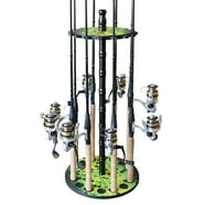 Organized Fishing 24-Rod Deluxe Round Floor Rack, Oak Finish - Walmart.com