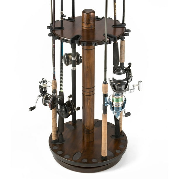 Rush Creek Creations Round Spinning 30 Fishing Rod Rack - Walmart.com
