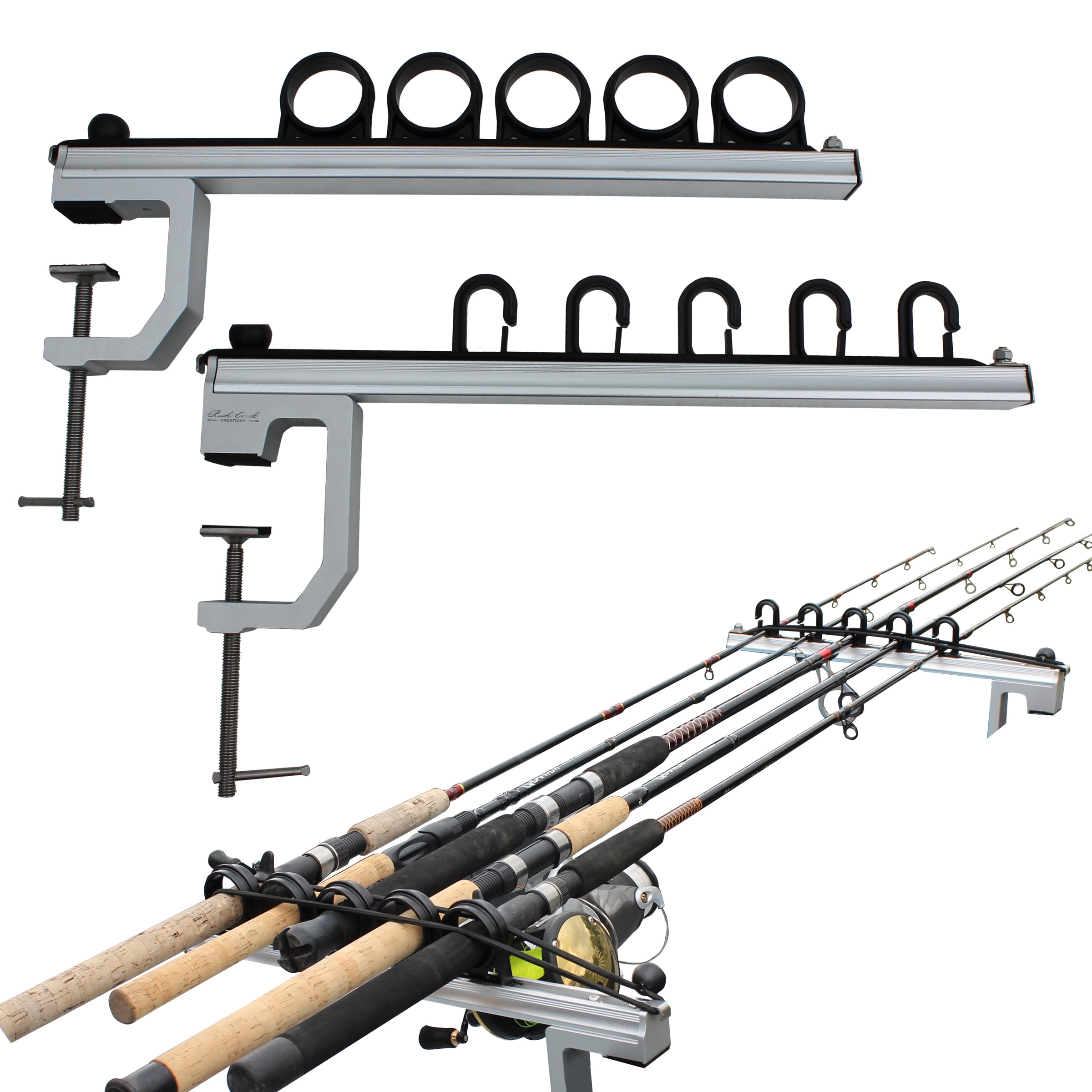 Rush Creek Go Anywhere 5-Fishing Rod Truck Bed Storage Rack, Fishing ...