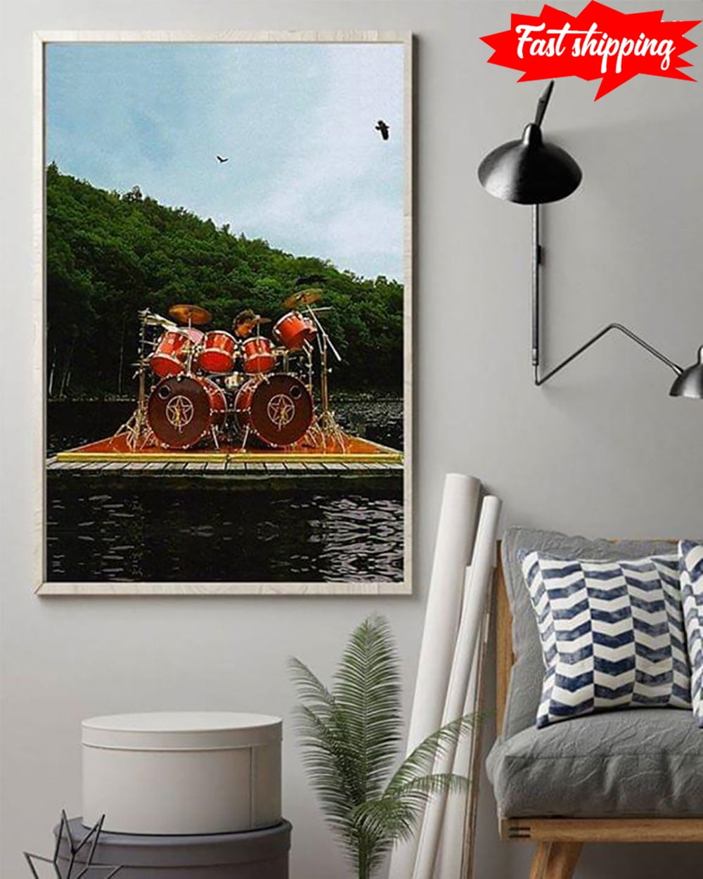 Rush Drummer Neil Peart Playing Tama Artstar On The Swimming Raft 16 x ...