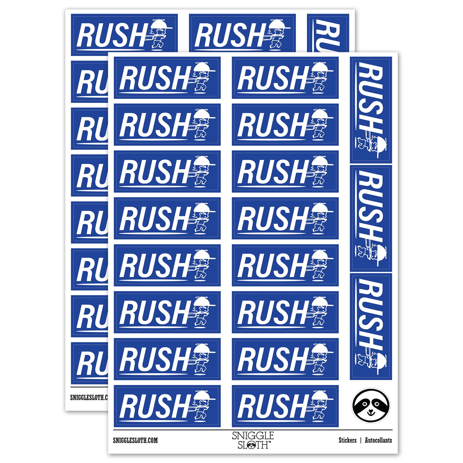 Rush Expedited Order Shipment Running Person Sticker Set - Dark Blue ...