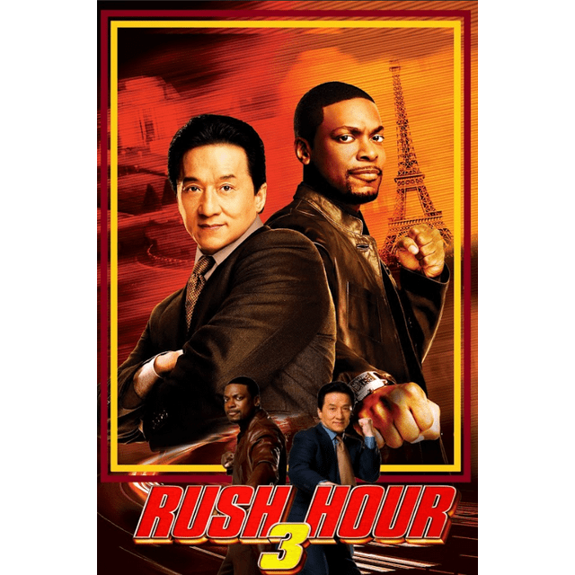 Rush Hour 3 2007 Movie Poster 24x36 - Jackie Chan & Chris Tucker - Action Comedy - Walmart.com