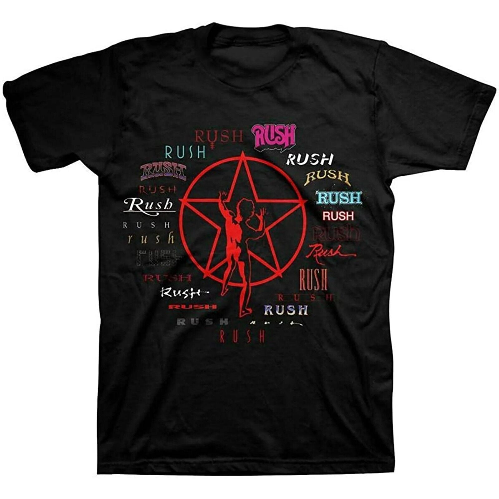Rush Logos Through Time Band Mens T-shirt -Brand New -Evolution- Band Tees - Walmart.com