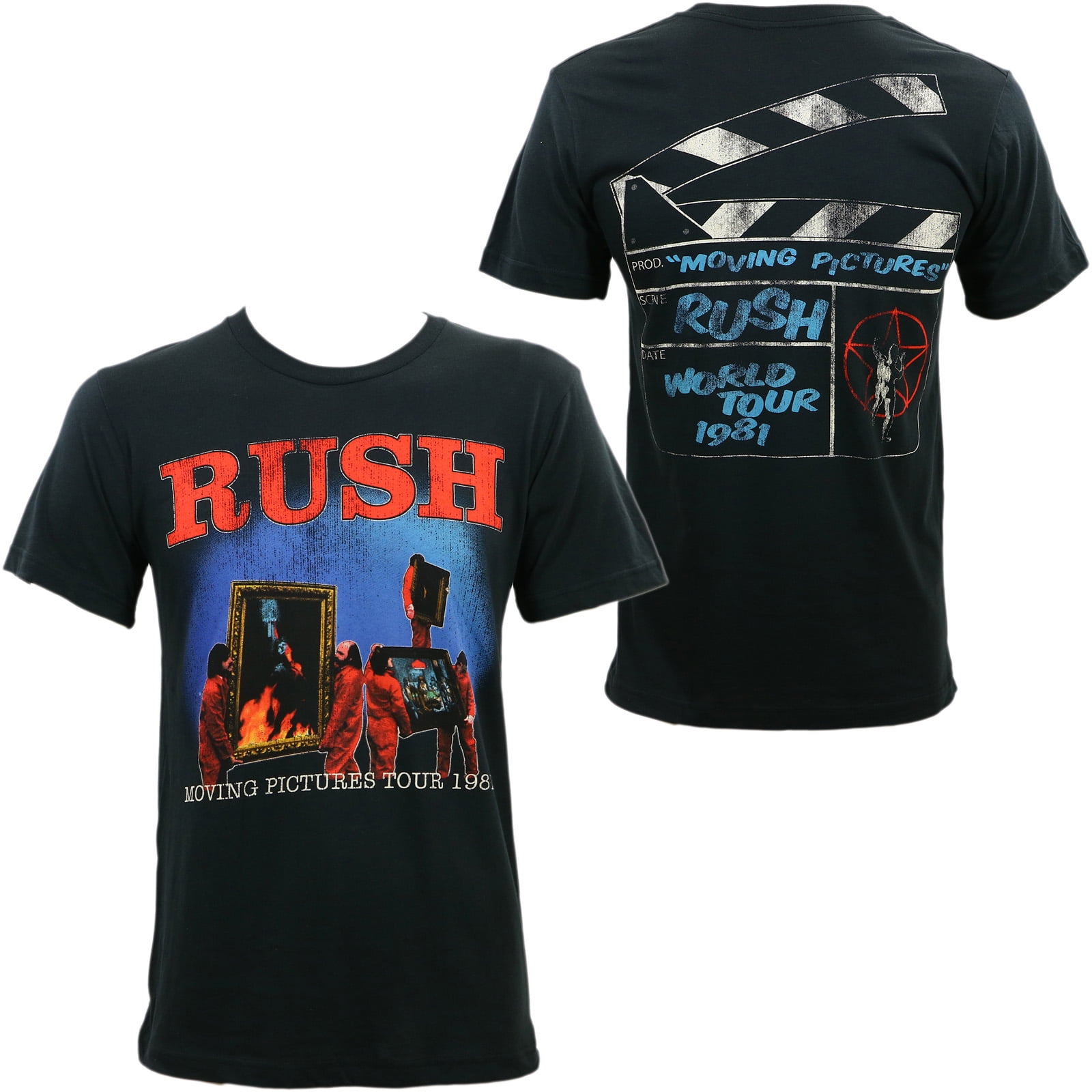 Rush Men's Moving Pictures 1981 Tour Slim Fit T-Shirt X-Large ...