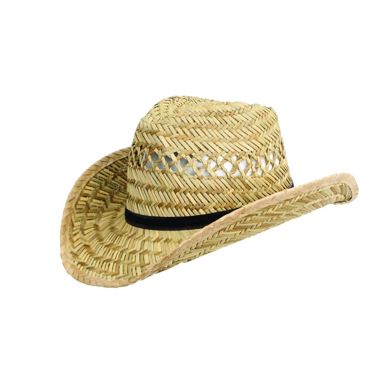 Rush Outback Natural Straw Western Hat Default - Walmart.com