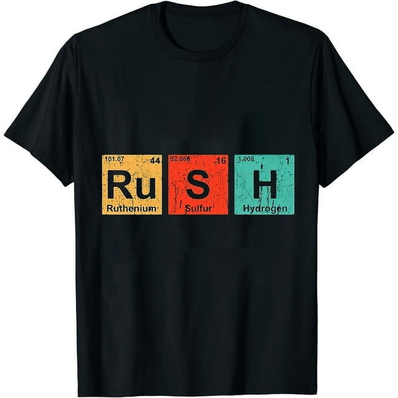 Rush (Ru-S-H) Periodic Table Elements Shirt Short Sleeve T-Shirt ...