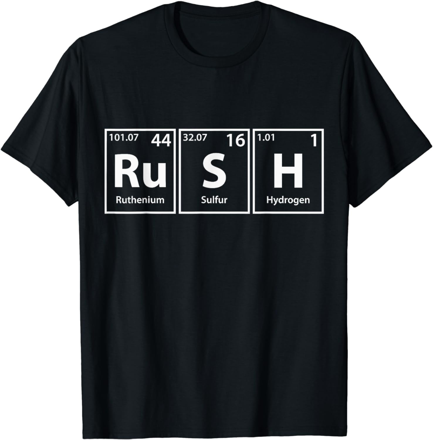 Rush (Ru-S-H) Periodic Table Elements Shirt T-Shirt - Walmart.com