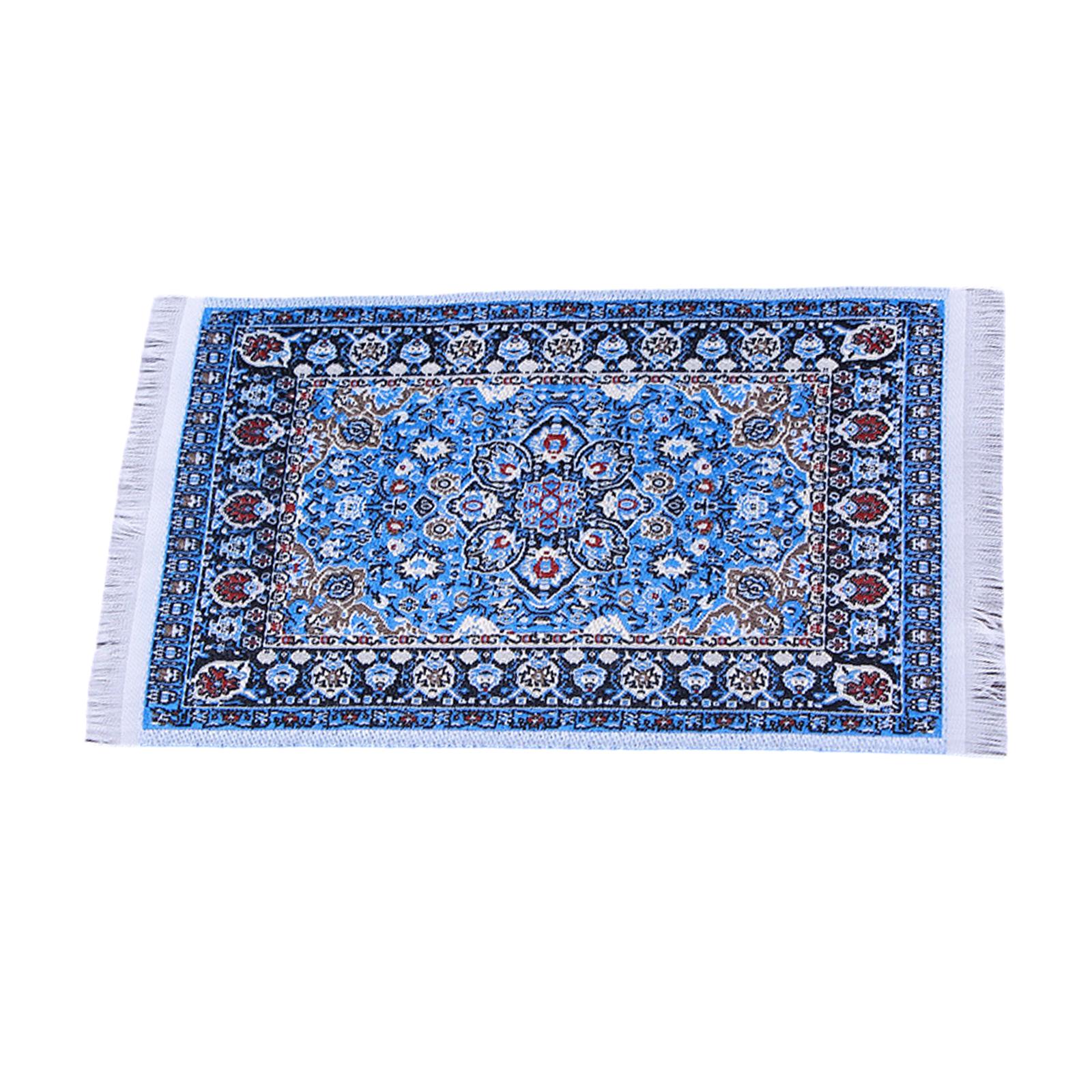 Rushawy 1:6 1:12 Scale Woven Rug Scenery Supplies Pretend Play Floor ...