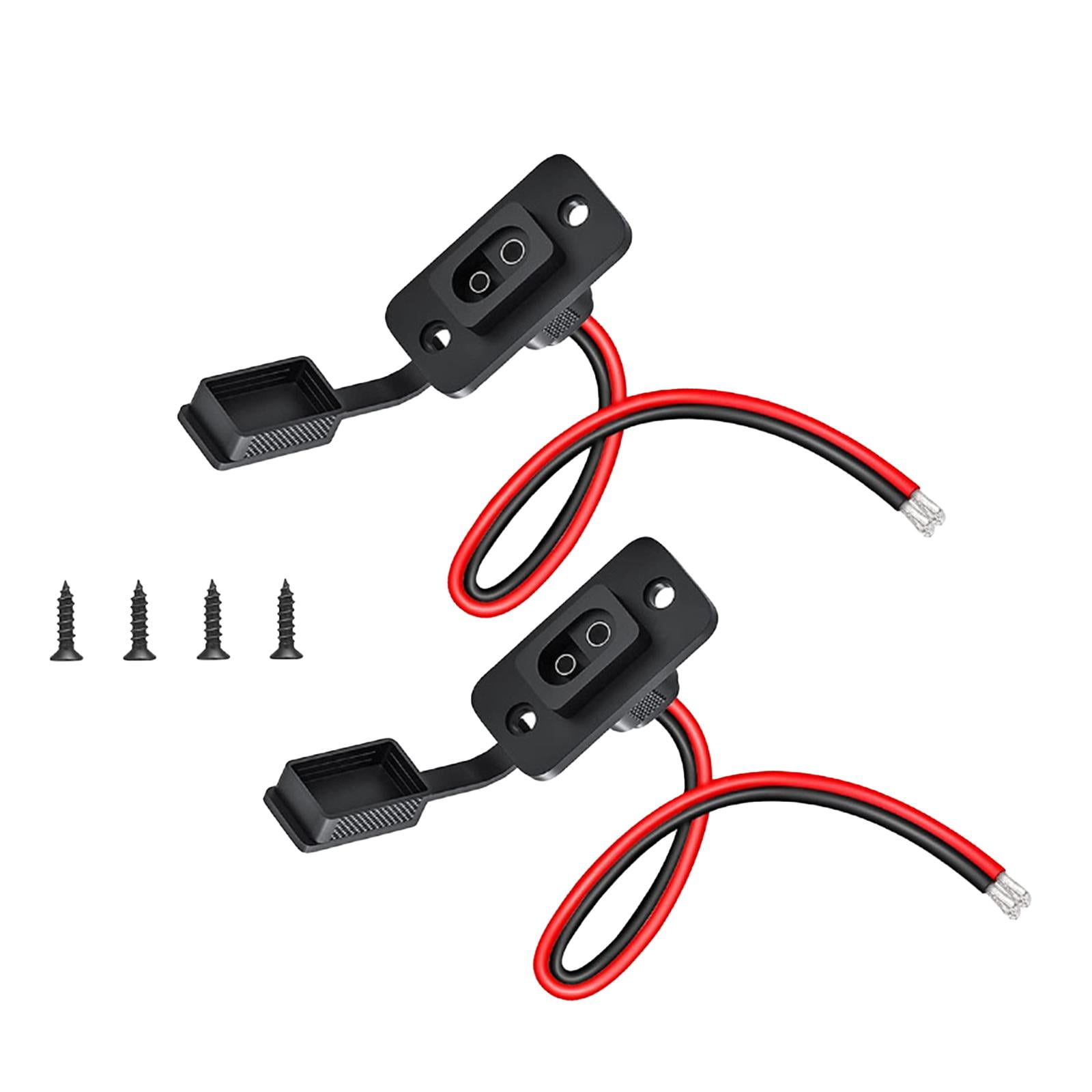 Rushawy 2 Pieces SAE Socket Battery Cables RV SAE Connector 30A ...