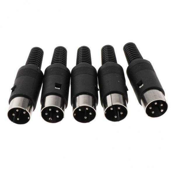 Rushawy 3xDIN Mini Pin Male Plug Audio Jack Connector for Keyboard ...