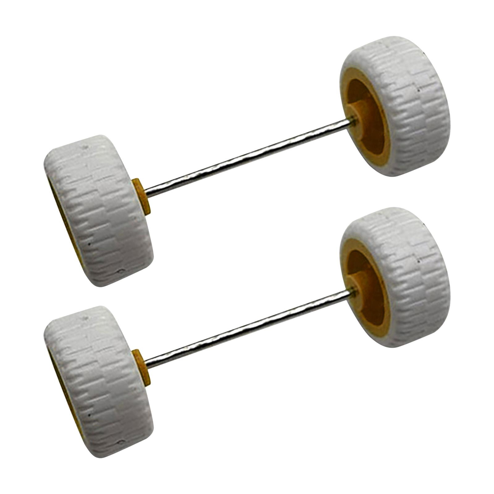 Rushawy 4 Pieces 1: 64 Simulation Model Car Tires with Round Rod Axles ...