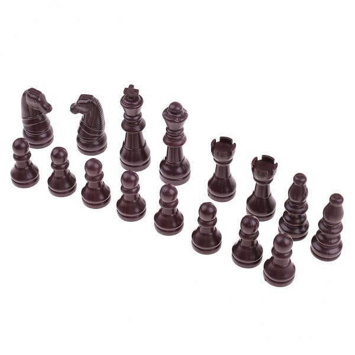 Rushawy 4x16 Pieces Replacement Chess Pieces/Chessman Set brown 4 Pcs ...