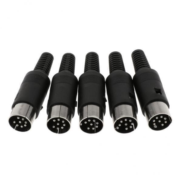 Rushawy 4xDIN Mini Pin Male Plug Audio Jack Connector for Keyboard ...