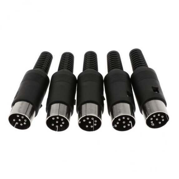 Rushawy 4xDIN Mini Pin Male Plug Audio Jack Connector for Keyboard ...
