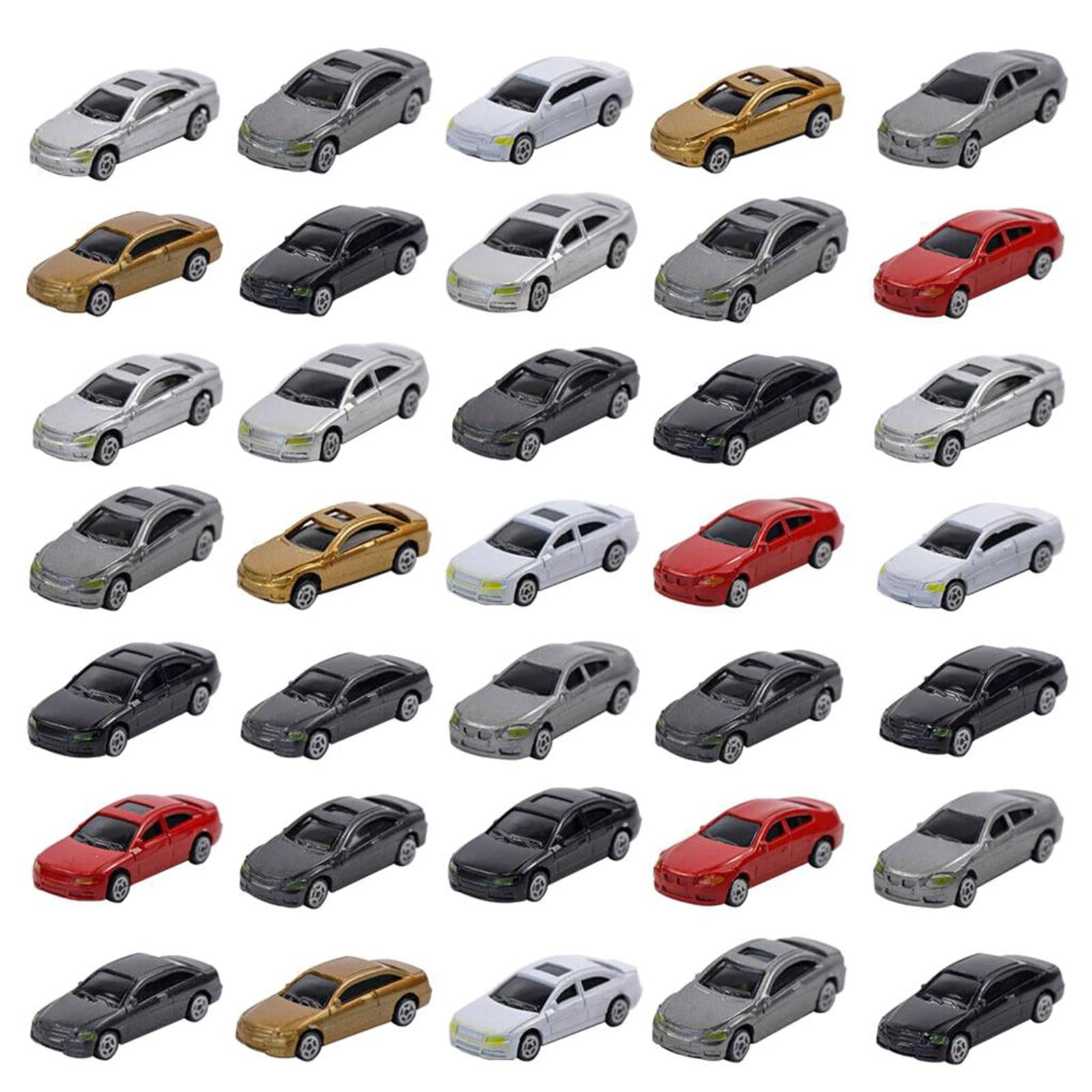 Rushawy 50 Pieces 1:87 HO Scale Model Car Toy Miniature Dollhouse ...