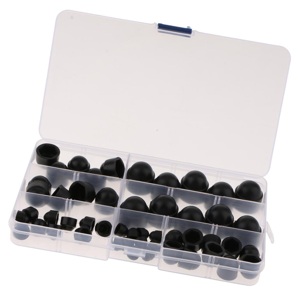 Rushawy 50Pcs M5 M6 M8 M10 Black Rubber Dome Head Bolt Nut Protection ...