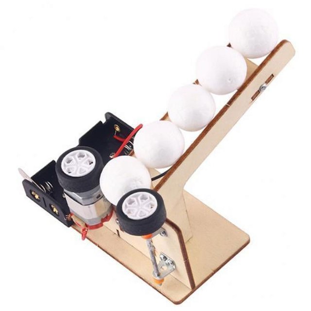 Rushawy 6xDIY Electric Ball Pitching Machine Kits Science for Boys ...