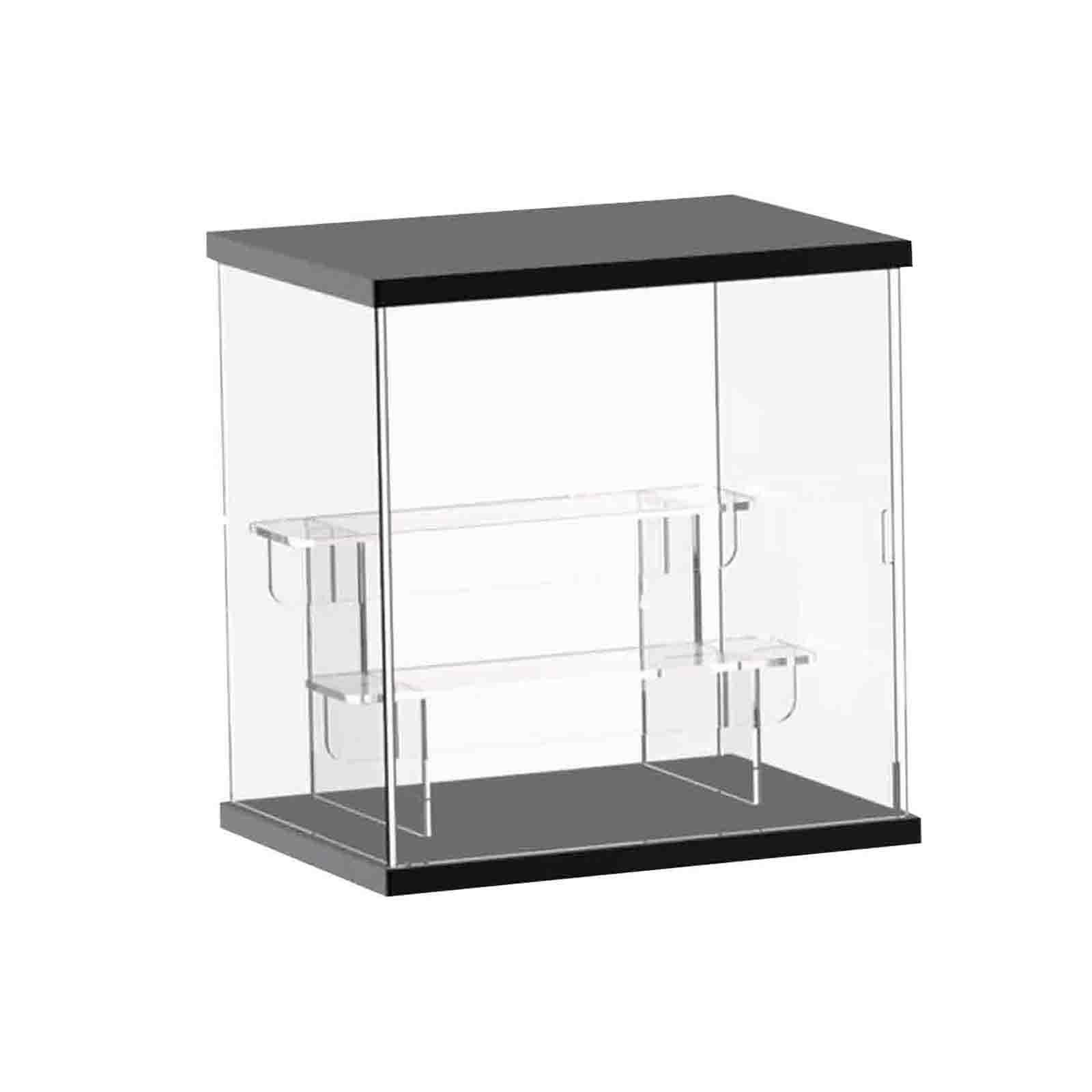 Rushawy Acrylic Display Case 2 Tier Display Box Stand for Doll Diecast ...