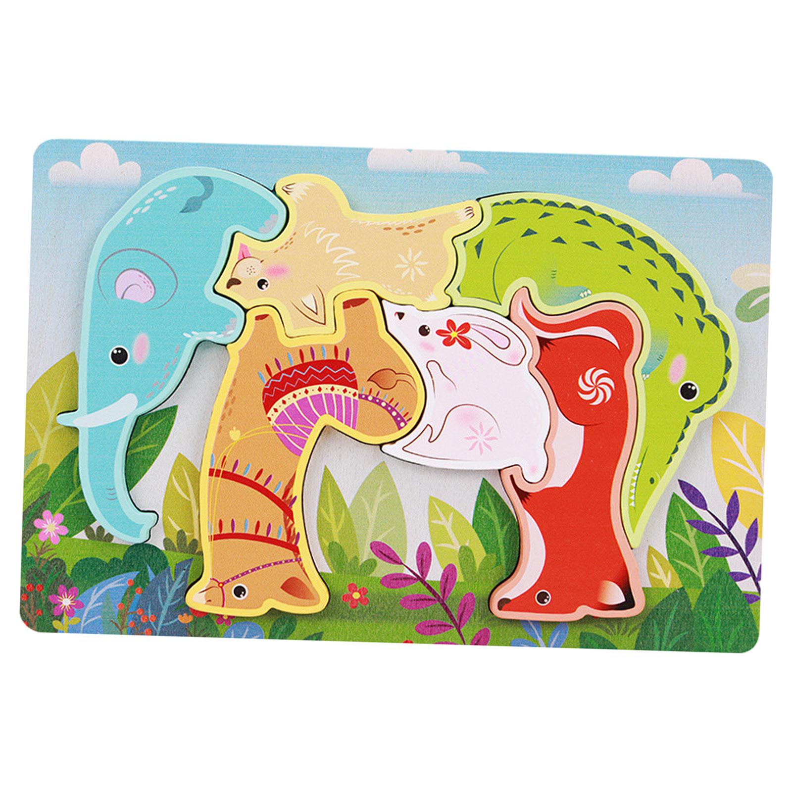 Rushawy Animal Puzzle Learning Activities Color Shapes Sensory ...