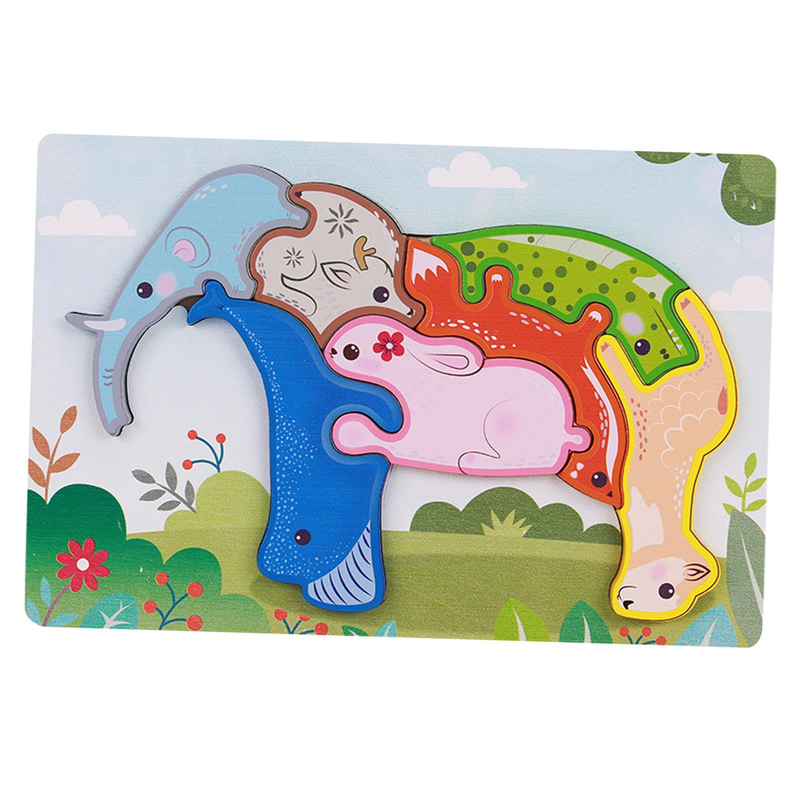 Rushawy Animal Puzzle Learning Activities Color Shapes Sensory ...
