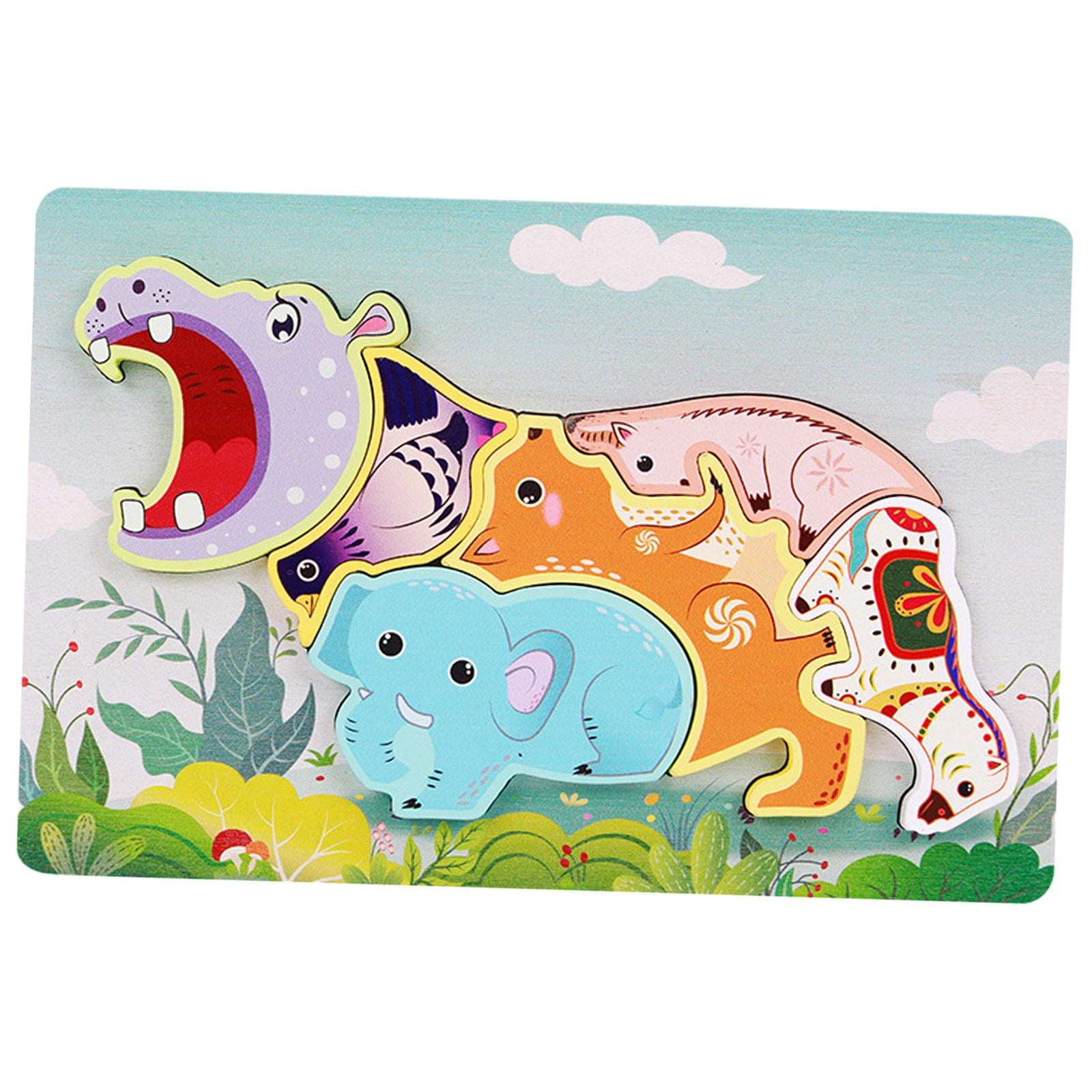 Rushawy Animal Puzzle Learning Activities Color Shapes Sensory ...