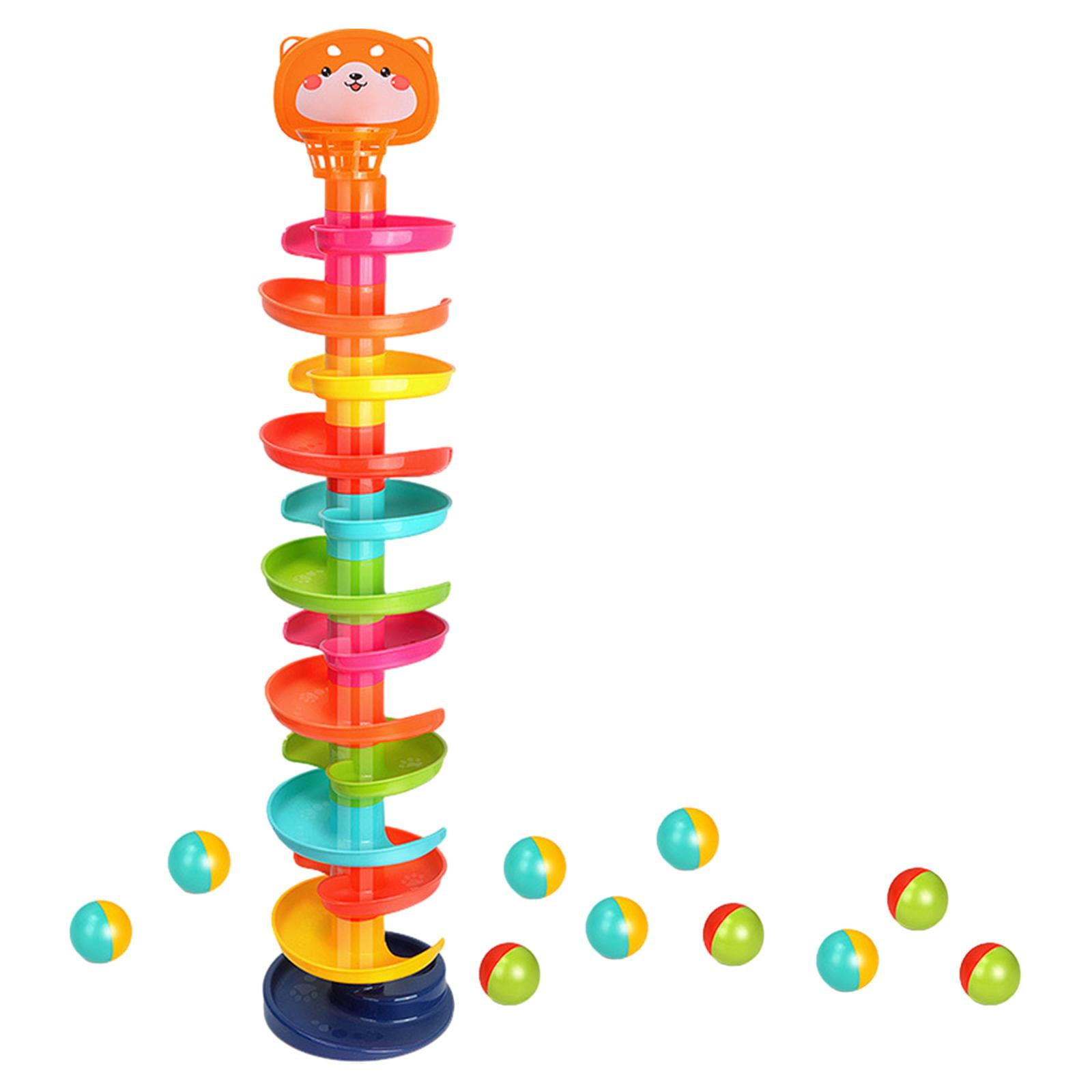 Rushawy Ball Drop Toy, Ball Running Ramp for Developing Baby Motor ...