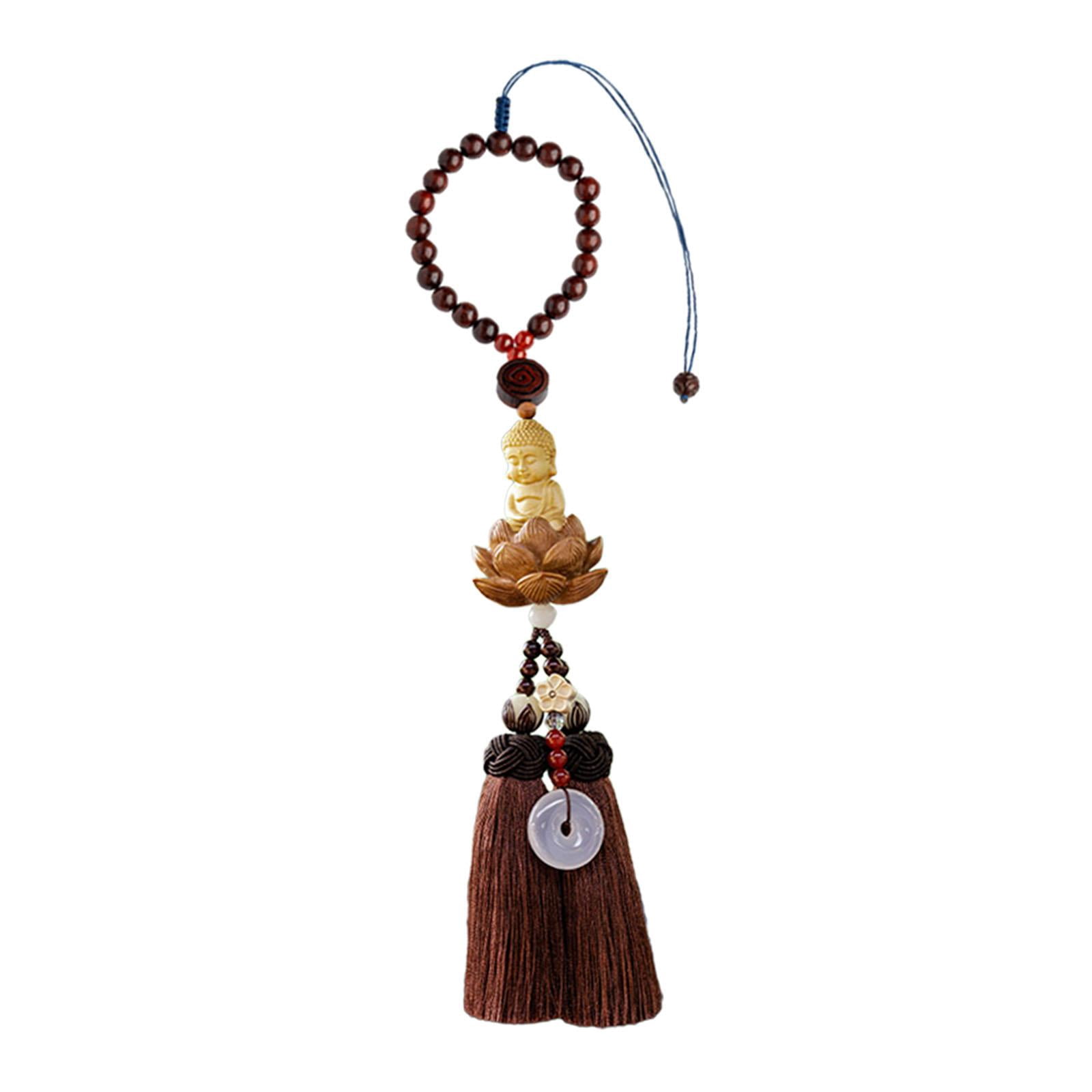 Rushawy Buddha Statue Fashion Auto Interior Dangle Car Rearview Mirror ...