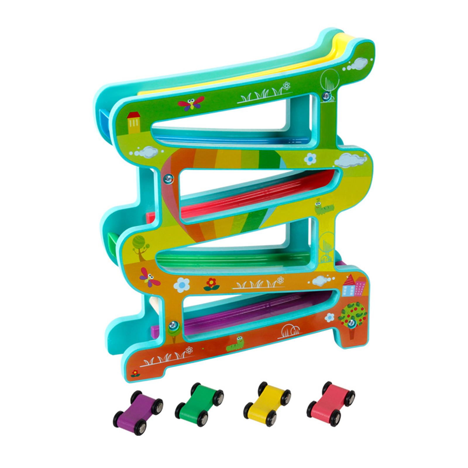 Rushawy Car Ramp Toy Educational Fun Montessori Ramp Racer for Age 3-6 ...