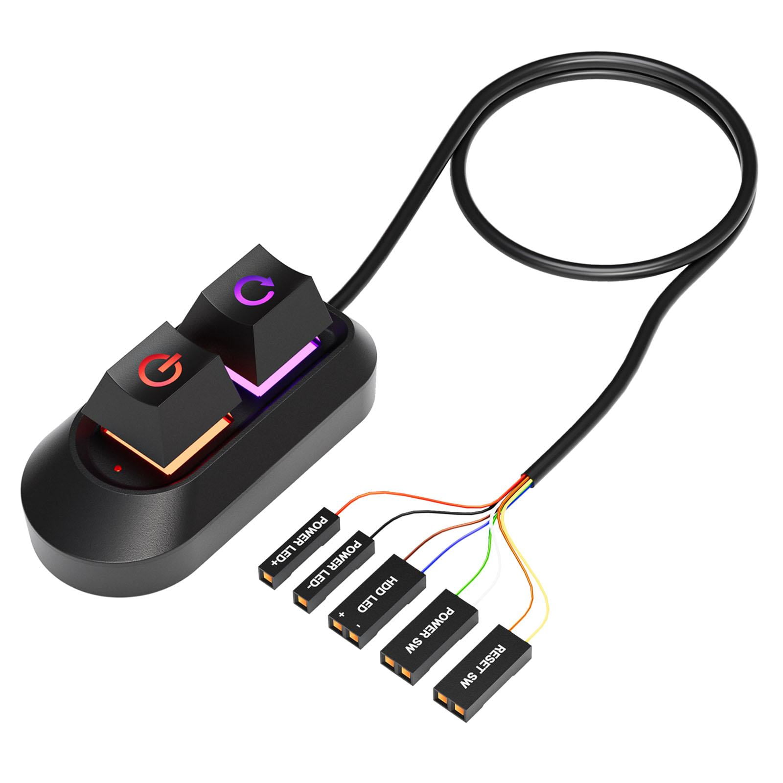 Rushawy Desktop Computer Power Switch External Switch Button for ...