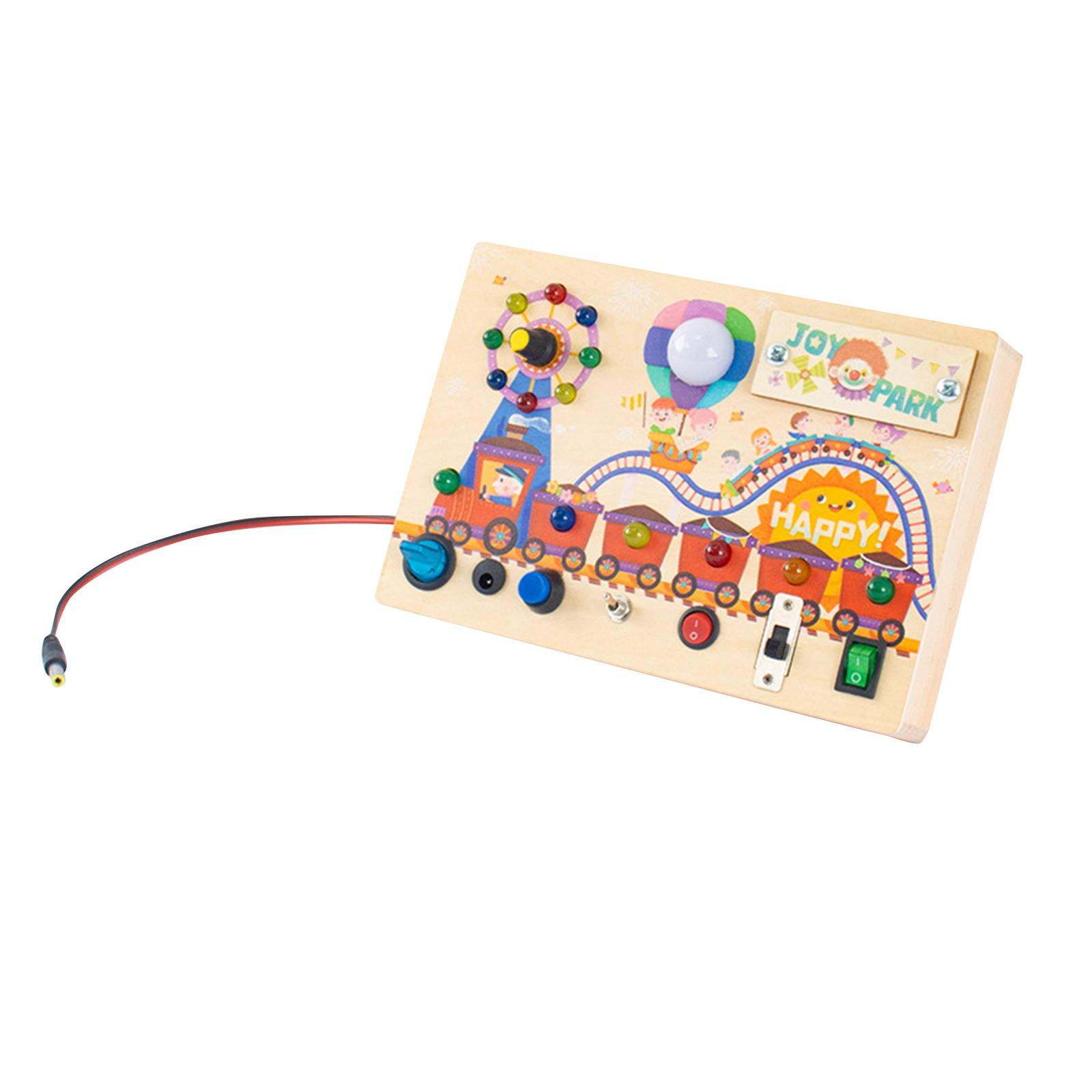 Rushawy Montessori Busy Board with LED Light Switches for Age 1 2 3 4 ...
